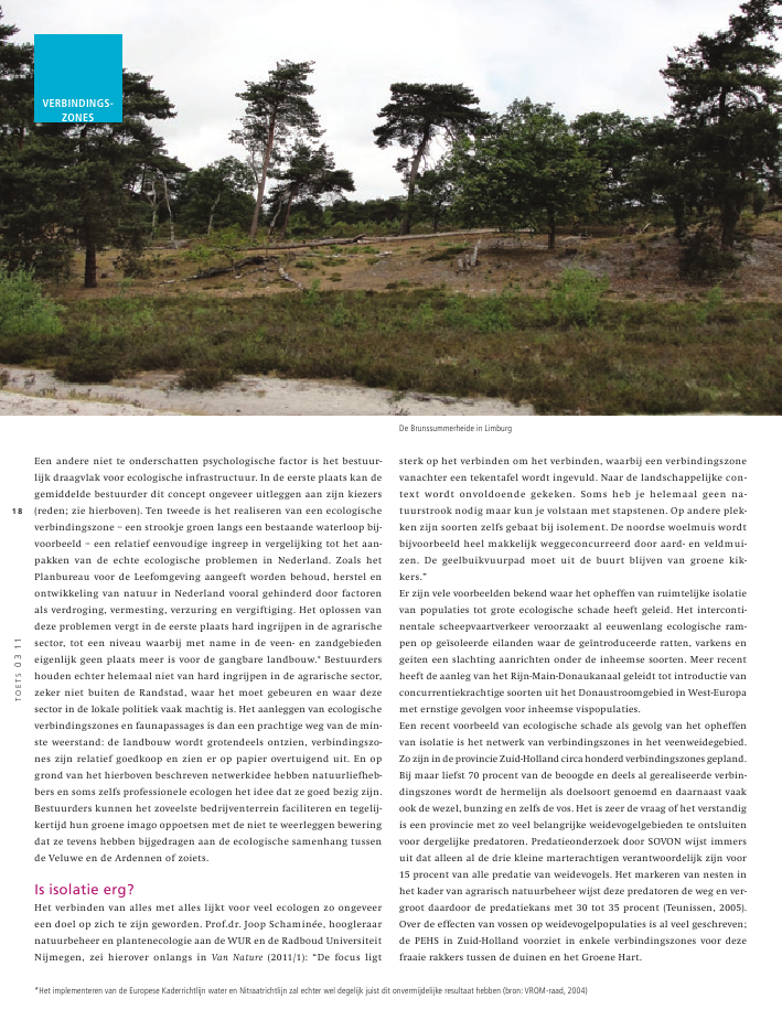 Ecologische verbindingszones Ecologische verbindingszones
